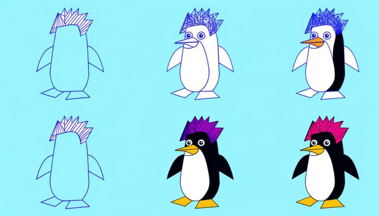 10 Simple Steps To Draw A Macaroni Penguin